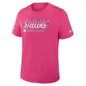 Nike Pittsburgh Steelers Crucial Catch Sideline Dri-fit Nfl T-shirt - Pink