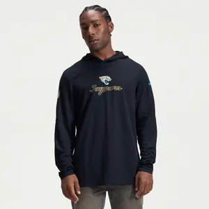 Nike Jacksonville Jaguars Rivalries Collection Sideline Dri-fit Nfl Long-sleeve Hooded Top - Black