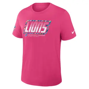 Nike Detroit Lions Crucial Catch Sideline Dri-fit Nfl T-shirt - Pink