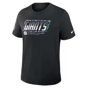 Nike New York Giants Crucial Catch Sideline Dri-fit Nfl T-shirt - Black