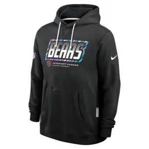 Nike Chicago Bears Crucial Catch Sideline Standard Issue Dri-fit Nfl Pullover Hoodie - Black