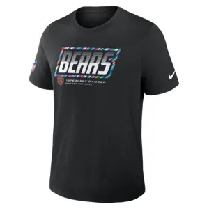 Nike Chicago Bears Crucial Catch Sideline Dri-fit Nfl T-shirt - Black