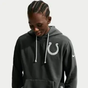 Nike Indianapolis Colts Rivalries Collection Sideline Dri-fit Nfl Pullover Hoodie - Grey