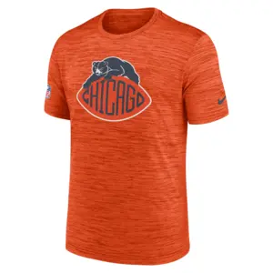 Nike Chicago Bears Rivalries Collection Sideline Velocity Dri-fit Nfl T-shirt - Orange