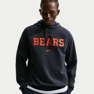 Nike Chicago Bears Rivalries Collection Primary Dri-fit Nfl Pullover Hoodie - Blue