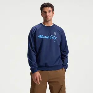 Nike Tennessee Titans Rivalries Collection Primary Dri-fit Nfl Pullover Crew - Blue