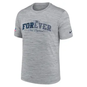 Nike New England Patriots Rivalries Collection Sideline Velocity Dri-fit Nfl T-shirt - Grey