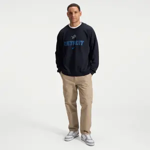Nike Detroit Lions Rivalries Collection Primary Dri-fit Nfl Pullover Crew - Black