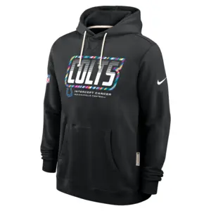 Nike Indianapolis Colts Crucial Catch Sideline Standard Issue Dri-fit Nfl Pullover Hoodie - Black