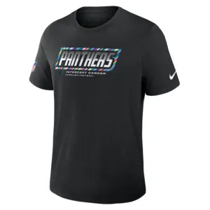 Nike Carolina Panthers Crucial Catch Sideline Dri-fit Nfl T-shirt - Black