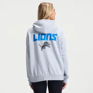 Nike Detroit Lions Rivalries Collection Sideline Dri-fit Nfl Pullover Hoodie - Grey