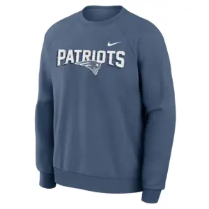 Nike New England Patriots Rivalries Collection Primary Dri-fit Nfl Pullover Crew - Blue