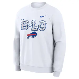 Nike Buffalo Bills Rivalries Collection Primary Dri-fit Nfl Pullover Crew - White