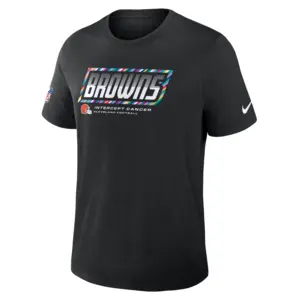 Nike Cleveland Browns Crucial Catch Sideline Dri-fit Nfl T-shirt - Black