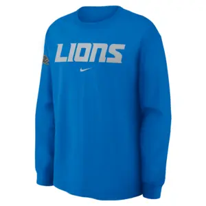 Nike Detroit Lions Rivalries Collection Max90 Nfl Long-sleeve T-shirt - Blue