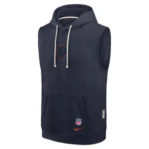 Nike Chicago Bears Rivalries Collection Sideline Dri-fit Nfl Sleeveless Pullover Hoodie - Blue