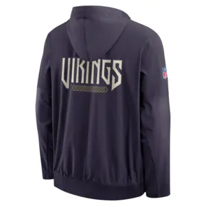 Nike Minnesota Vikings Rivalries Collection Sideline Anorak Nfl 1/2-zip Hooded Jacket