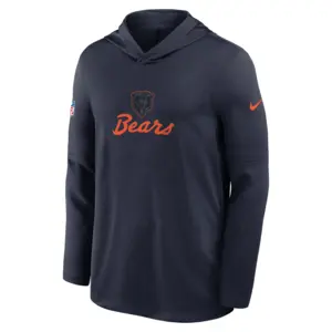 Nike Chicago Bears Rivalries Collection Sideline Dri-fit Nfl Long-sleeve Hooded Top - Blue