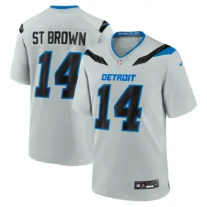 Nike Amon-ra St. Brown Detroit Lions Rivalries Collection Nfl Game Jersey - Grey