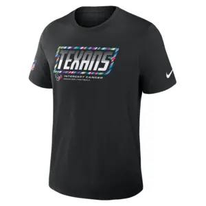 Nike Houston Texans Crucial Catch Sideline Dri-fit Nfl T-shirt - Black