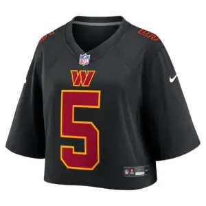 Nike Jayden Daniels Washington Commanders Nfl Cropped Tundra Game Jersey - Black