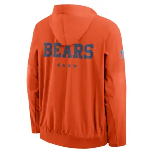 Nike Chicago Bears Rivalries Collection Sideline Anorak Nfl 1/2-zip Hooded Jacket