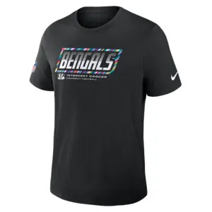 Nike Cincinnati Bengals Crucial Catch Sideline Dri-fit Nfl T-shirt - Black