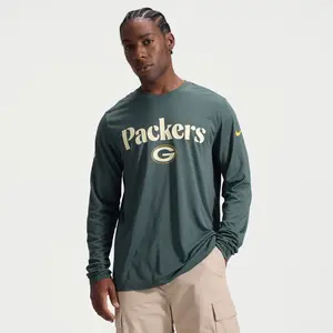 Nike Bay Packers Rivalries Collection Sideline Legend Dri-fit Nfl Long-sleeve T-shirt - Green