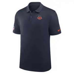 Nike Chicago Bears Rivalries Collection Sideline Victory Striped Dri-fit Nfl Polo - Blue