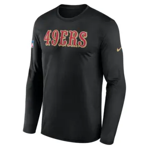 Nike San Francisco 49ers Rivalries Collection Sideline Legend Dri-fit Nfl Long-sleeve T-shirt - Black