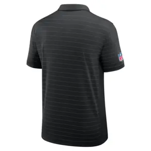 Nike San Francisco 49ers Rivalries Collection Sideline Victory Striped Dri-fit Nfl Polo - Black