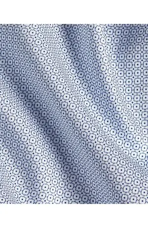 David Donahue Regular Fit Micro Geometric Print Dress Shirt