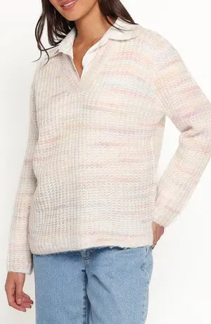 PETAL & PUP Alyx Spacedye Polo Sweater