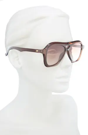 Le Specs Drizzle 56mm Gradient Aviator Sunglasses