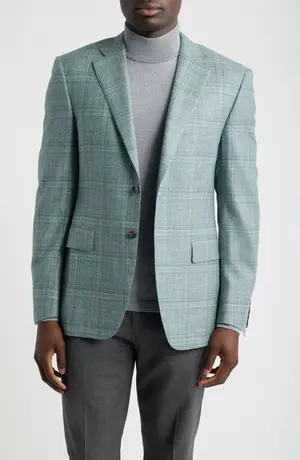 Canali Siena Wool Silk & Cashmere Sport Coat - Green