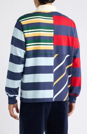 ROWING BLAZERS Harrison Pieced Stripe Rugby Shirt