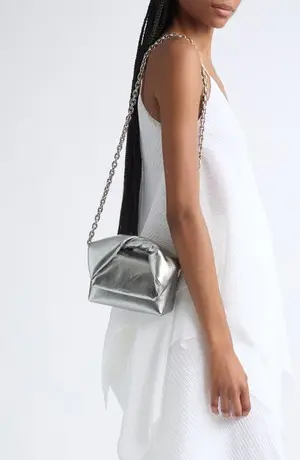 JW Anderson Small Twister Leather Crossbody Bag - Silver 910