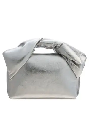 JW Anderson Small Twister Leather Crossbody Bag - Silver 910