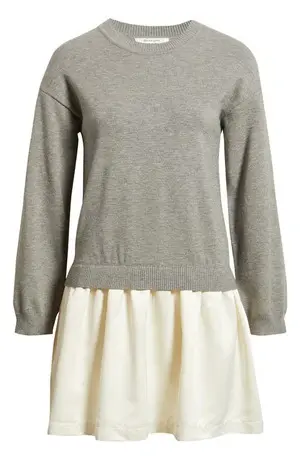 ZOE AND CLAIRE Mixed Media Sweater Dress