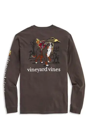 Vineyard Vines Headless Horseman Dog Graphic Long Sleeve T-shirt