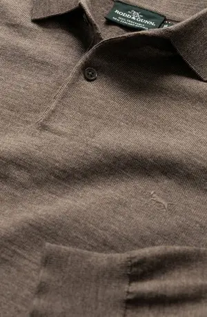 Rodd & Gunn Way Spur Extrafine Merino Wool Polo Sweater
