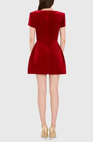 Amanda Uprichard Abigail Velvet Cocktail Minidress