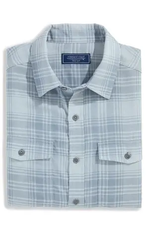 Vineyard Vines Plaid Chiller Double Cloth Button Up Shirt