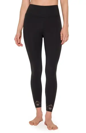 Spiritual Gangster Cosmic Lotus 7/8 Leggings - Black
