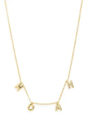 THE SIS KISS Custom It's All In A Name Bubble Letter Pendant Necklace - Gold/silver