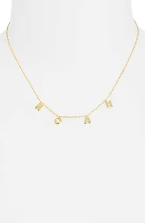 THE SIS KISS Custom It's All In A Name Bubble Letter Pendant Necklace