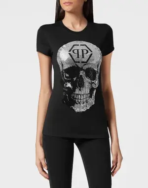 Philipp Plein T-shirt Sexy Pure Fit Skull With Crystals - Black