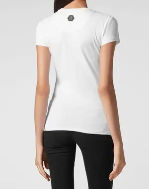 Philipp Plein T-shirt Sexy Pure Fit Skull With Crystals - White