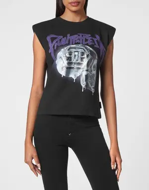 Philipp Plein Tank Top Skull - Black