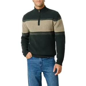 Rodd & Gunn Clover Park Quarter Zip Merino Wool Sweater - Forest